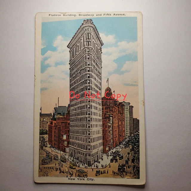 FLATIRON BUILDING, BROADWAY & Fifth Ave New York City NY Color Postcard ...
