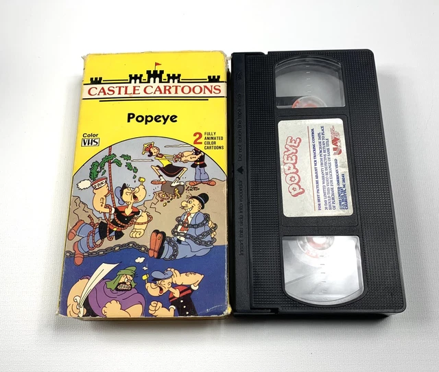VINTAGE CASTLE CARTOONS Popeye VHS Video Tape Animated Cartoons - RARE ...
