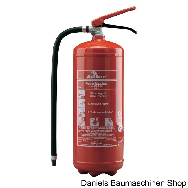 ADLER/GLORIA FEUERLÖSCHER ABC - Pulverlöscher incl.Wandhalter 12kg 09-011 EUR 99,90 - PicClick DE