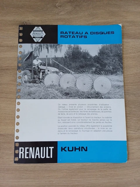 PROSPECTUS TRACTEUR RENAULT Râteaux Kuhn Machines Agricoles EUR 5,50 - PicClick FR
