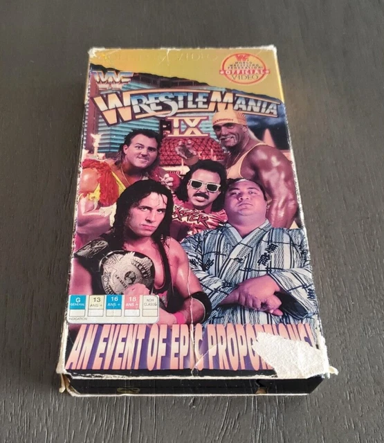 WWF VHS WRESTLEMANIA 9 Hulk Hogan Bret Hart Yokozuna $50.00 - PicClick CA