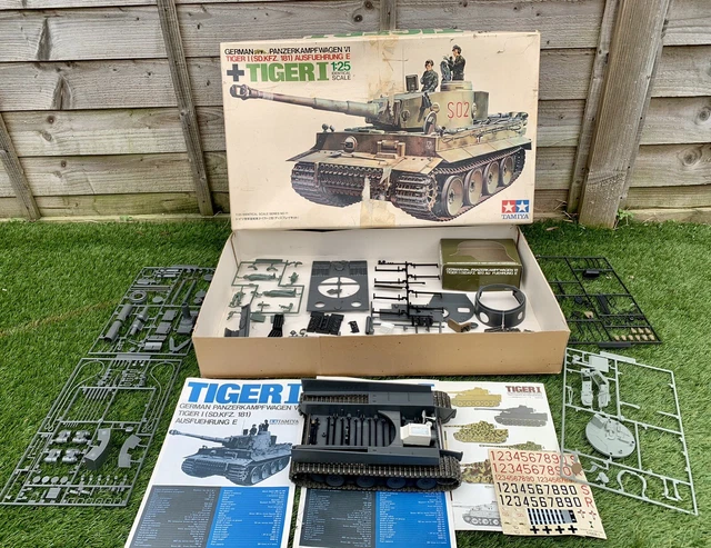 VINTAGE TAMIYA 1:25 German WW2 TIGER I (SD.KFZ. 181)/KIT NO. DTW 111 ...