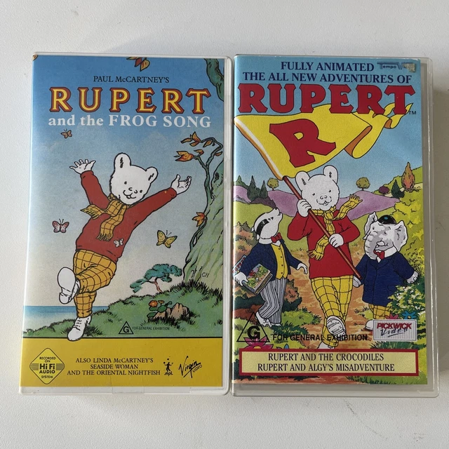RUPERT AND THE Frog Song & The All New Adventures Of Rupert VHS Kids ...