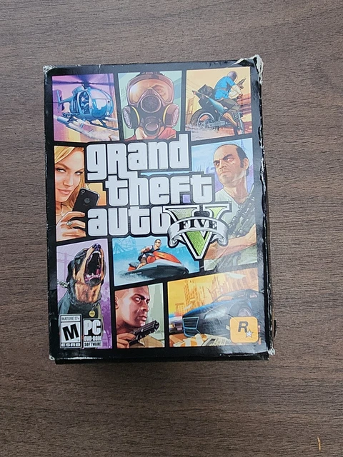 GRAND THEFT AUTO V Five GTA FIVE (5) pour PC DVD-ROM 7 disques complet ...