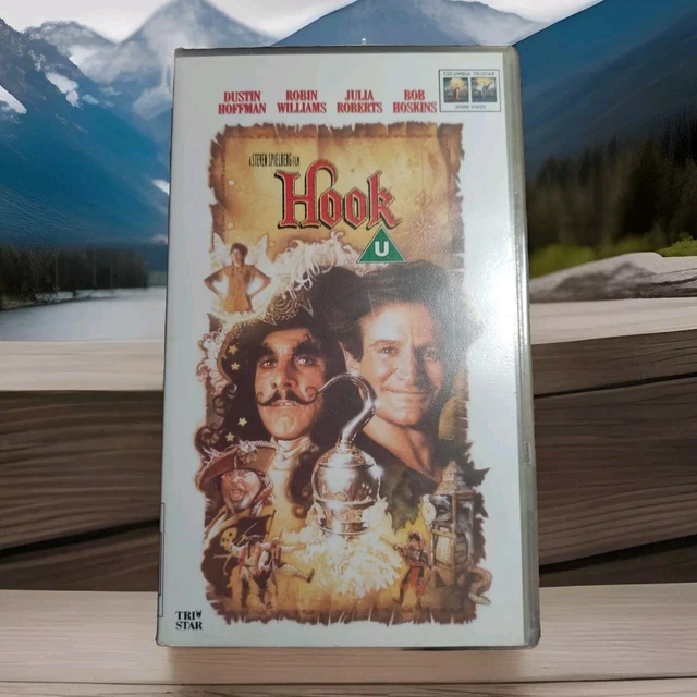 HOOK VHS TAPE Robin Williams Dustin Hoffman Julia Roberts 1991 GC 🌀🌀🌀 £ ...