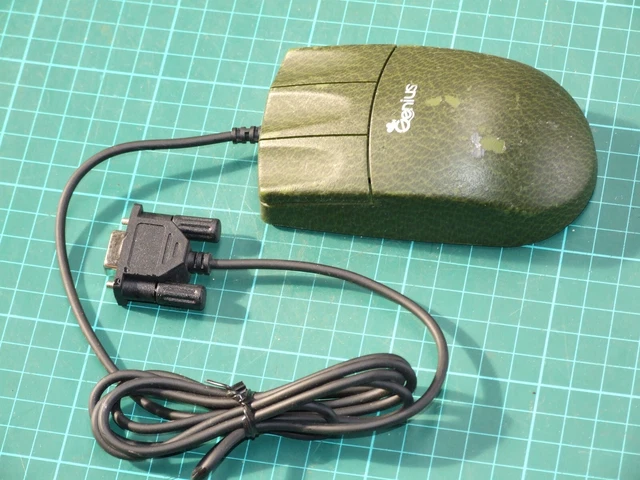 GENIUS MYMOUSE SERIAL port compatible 3-button vintage computer mouse ...