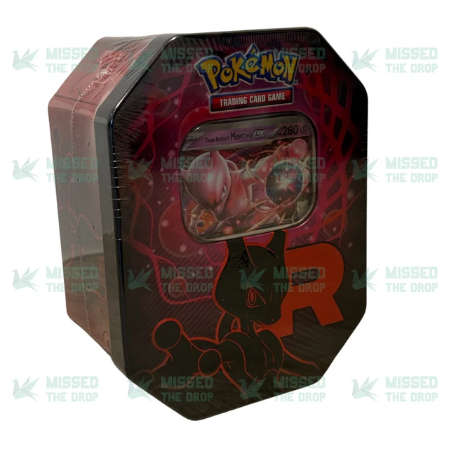 POKÉMON TCG TEAM Rocket Tin 🔥 Destined Rivals Mewtwo Ex 🚀 Brand New ...