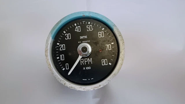 CLASSIC MINI COOPER S Smiths Square Number Works Tacho Rev Counter ...