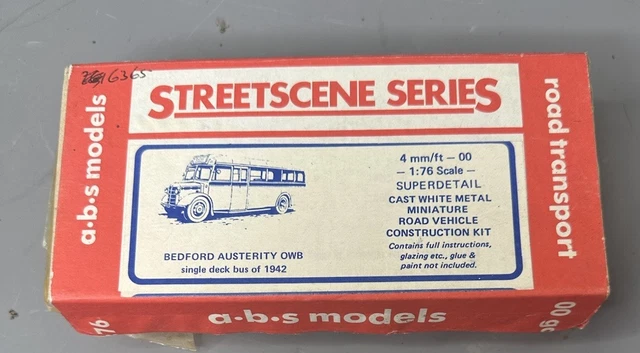 1/76 BUS BEDFORD Austerity OWB BUS Streetscene model WHITE METAL OPENED ...