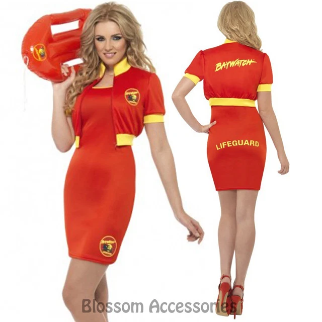 CL182 BAYWATCH LIFEGUARD Beach Patrol Sexy Ladies Fancy Dress Costume ...