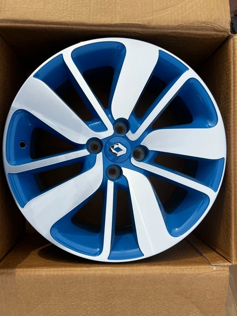 RENAULT CLIO MK4 DRENALIC 17" ALLOY WHEEL RIM BLUE INSERTS 403006755R ...