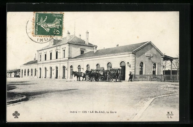CPA LE BLANC, La Gare, La Gare EUR 10,00 - PicClick FR
