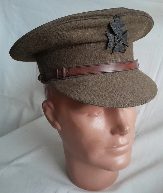 ORIGINAL POST WW1 British Army Officers Cap. Krrc Badge. £78.72 ...