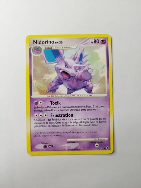 CARTE POKÉMON - Nidorino Niv 30 - 74/111 - Rivaux Emmergeants EUR 1,00 - PicClick FR