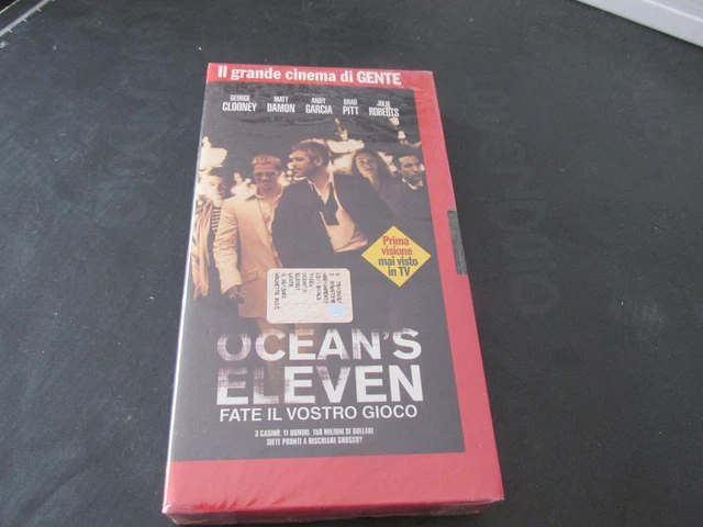 VHS FILM OCEAN'S ELEVEN G. Clooney A. Garcia B. Pitt New Cardboard £7. ...