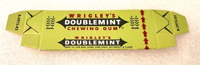 VTG WRIGLEYS DOUBLEMINT Chewing Gum POS Faux Pack Wrapper Display 1960s ...
