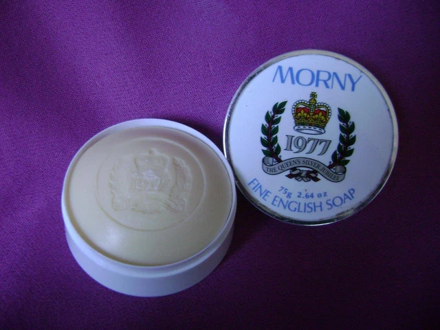 VINTAGE MORNY FINE ENGLISH SOAP 1977 QUEEN ELIZABETH SILVER JUBILEE 75g ...