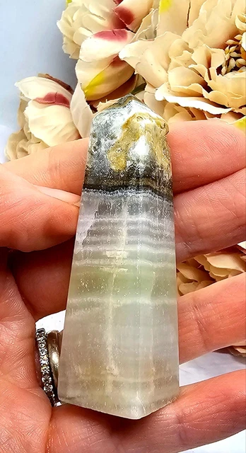 *SALE* BANDED CALCITE crystal tower point generator point £6.00 ...