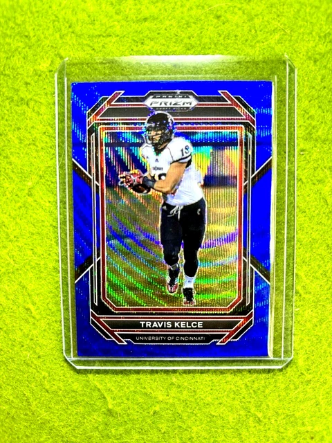 CARTE TRAVIS KELCE WAVE BLEUE PRIZM #/249 Cincinnati SP 2023 Prizm ...