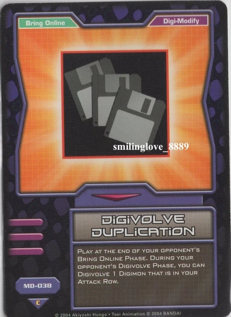 2004 TOEI BANDAI Digimon Collectible Card Game - Md-038 Digivolve ...