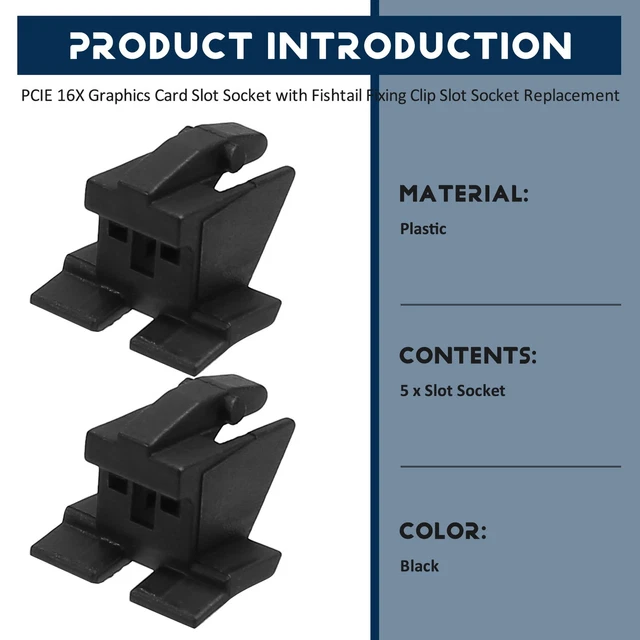 5PCS DESKTOP COMPUTER Mainboard PCIE 16X Card Slot Socket with ...