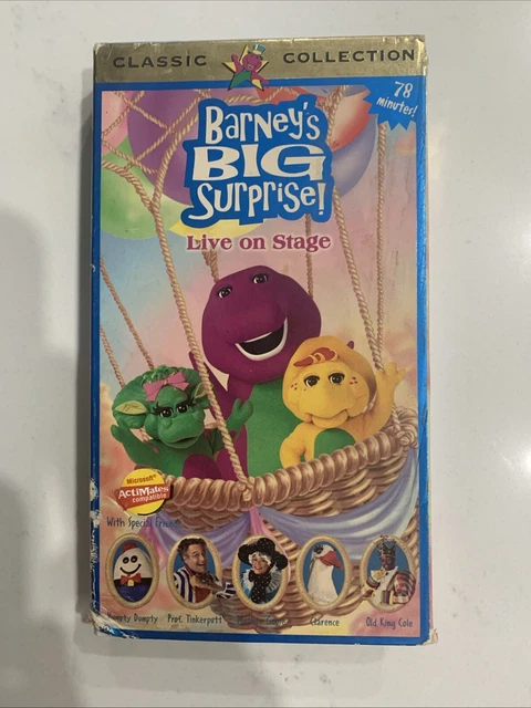 BARNEY'S BIG SURPRISE Live On Stage VHS 1998 Edition 78 Minutes £23.90 ...