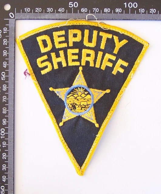 VINTAGE DEPUTY SHERIFF Embroidered Uniform Patch Cloth Sew-On Badge $7. ...