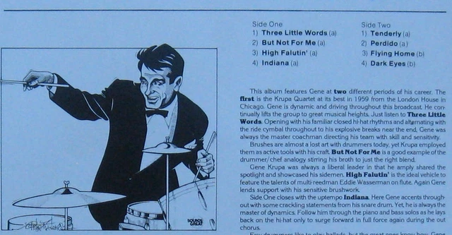 GENE KRUPA - ""The Swingin' GK"" (Lp) Buddy Rich-Louie Bellson-Jazz Music Records** EUR 6,76 ...