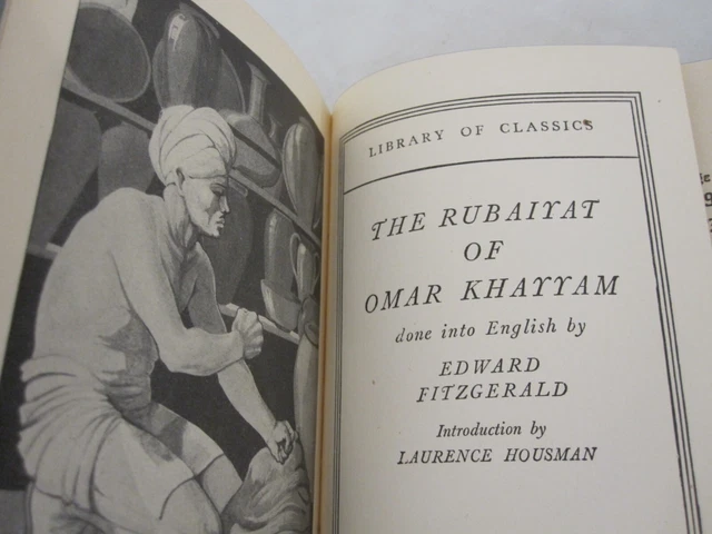 THE RUBAIYAT OF Omar Khayyam Book Collins Clear-Type Press London ...