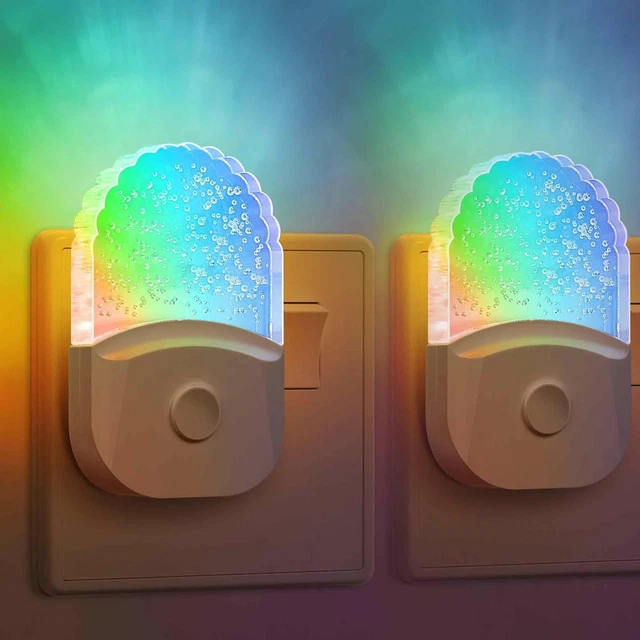 BRIIGNITE PLUG IN Night Light RGB Night Light Plug in Wall with Dusk ...