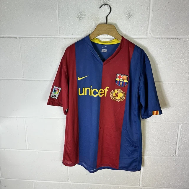 VINTAGE FC BARCELONA Football Shirt Mens XL Nike 2007/08 Home #19 ...