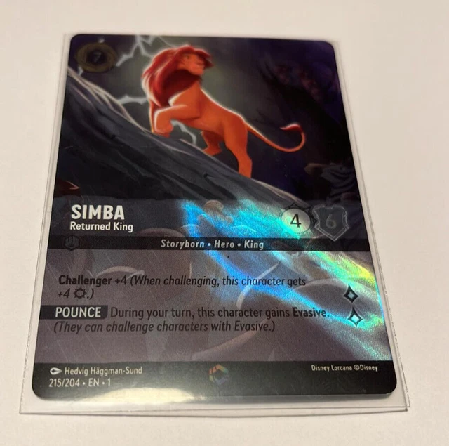 DISNEY LORCANA TCG - Simba - Returned King - 215/204 - ENCHANTED - Mint ...