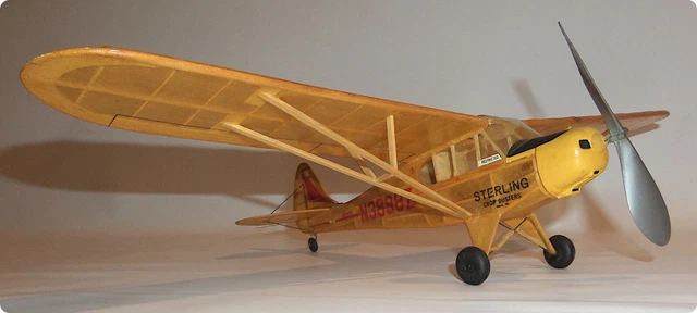 PIPER PA 18 von Sterling Models ca. 35-40 Jahre alt, TOP Gebaut ...