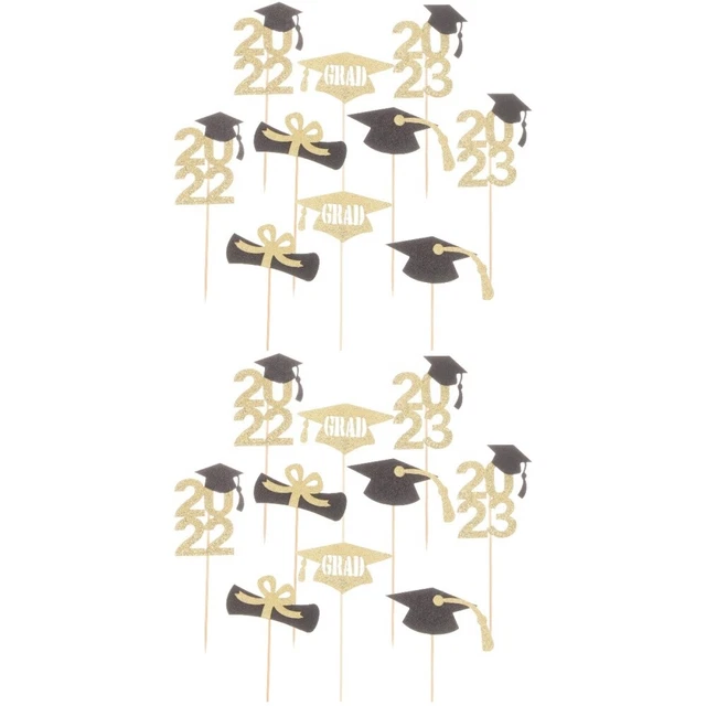 20 PCS FÉLICITATIONS 2023 Graduation Cupcake Topper Félicitations Grad ...