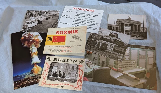 8 POSTKARTEN KALTER Krieg Atombombenexplosion Berliner Mauer ...