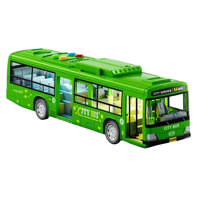 ELECTRIC CITY BUS Toy Openable Door School Bus Toy for Boys Girls ...