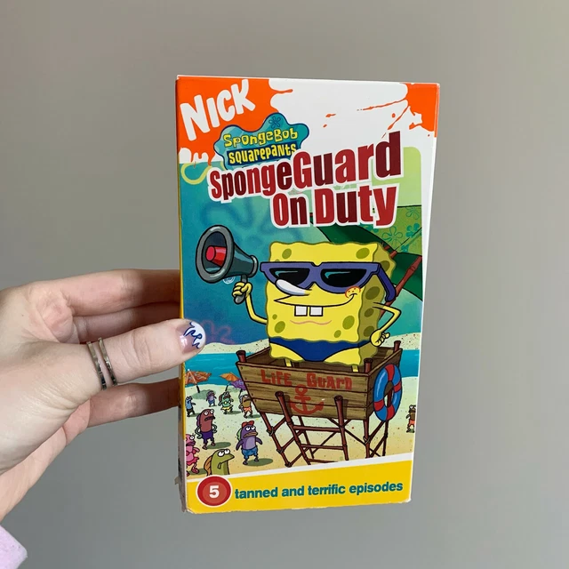 SPONGEBOB SQUAREPANTS VHS Tape Nickelodeon Spongeguard On Duty $13.00 ...