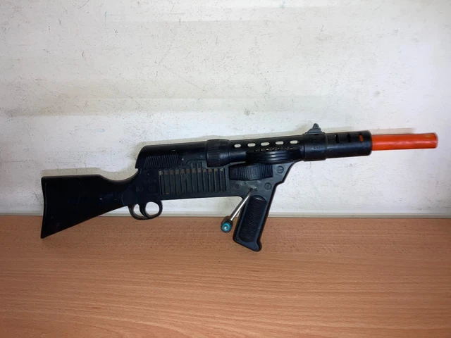 CLIM HERMANOS MACHINE Gun MITRA Giocattolo 42 cm a Manovella Plastica ...