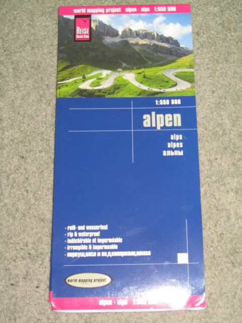 MAP OF THE Alps by World Mapping Project - 1:550,000 - 2013 edition ...