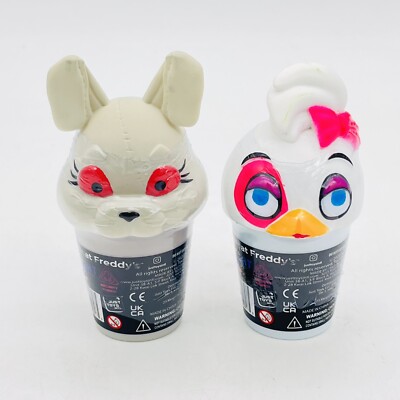 FIVE NIGHTS AT Freddy's FNAF Blacklight Slime Figures Set Of 2 Glamrock ...