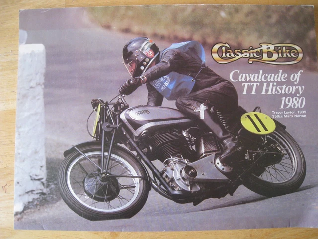 CLASSIC BIKE TREVOR LAYTON 1939 350cc MANX NORTON MOTORCYCLE ADVERT A4 ...