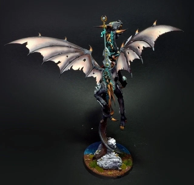 DREADLORD / SORCERESS on Black Dragon Dark elf ** COMMISSION ** painting $439.46 - PicClick AU