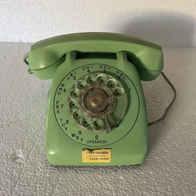 VINTAGE AUTOMATIC ELECTRIC Rotary Dial Desk Telephone 1960's Green £117.82 - PicClick UK