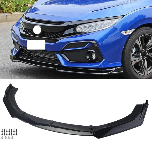 FOR HONDA CIVIC 2010-2020 Front Bumper Lip Spoiler Lower Splitter Glossy Black £32.95 - PicClick UK