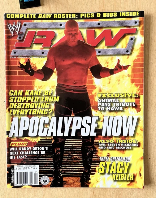 WWF WWE RAW Magazine 2003 Kane + Wrestlemania Poster £12.15 - PicClick UK