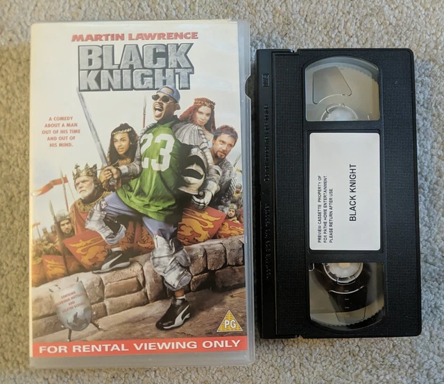 BLACK KNIGHT VHS Video (Sample) Big Box Ex Rental Large Case FOX £4.99 ...