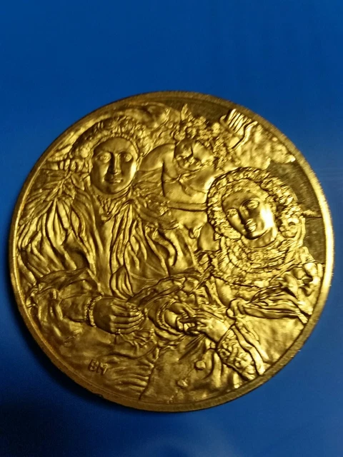 SUPERBE MEDAILLE DE Bronze Dore A L'or Fin 24 Carats ¨Marsillo Et Son ...