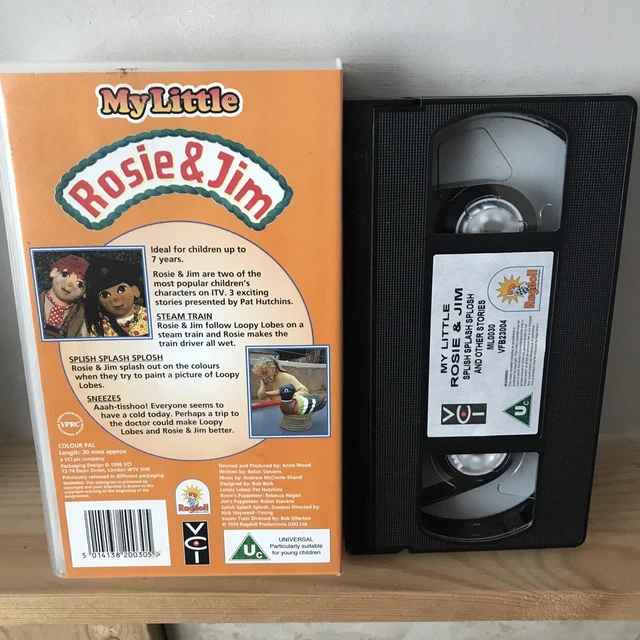 MY LITTLE ROSIE & Jim Steam Train Splish Splash Sneezes VHS Video Tape ...
