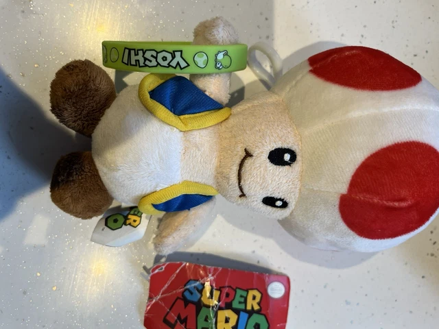 SUPER MARIO BROS Plush TOAD Mushroom 2019 NINTENDO Keychain Key ring ...