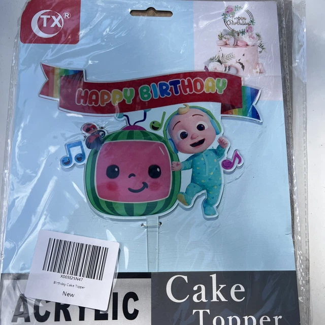 COCOMELON ACRYLIC CAKE Topper. Happy Birthday EUR 10,48 - PicClick FR